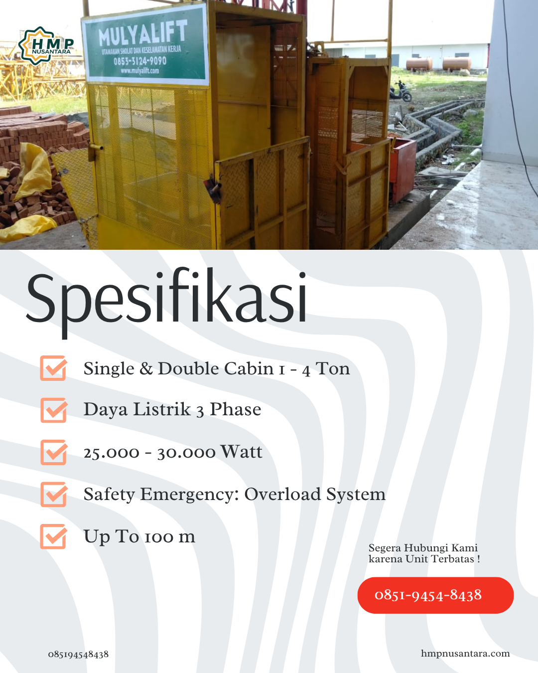 Sewa Lift Barang Semarang Solusi Angkut Material Proyek
